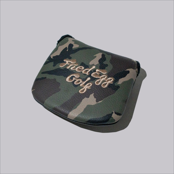 Fried Egg Golf & Handcrafted Camo Putter Cover - Mallet