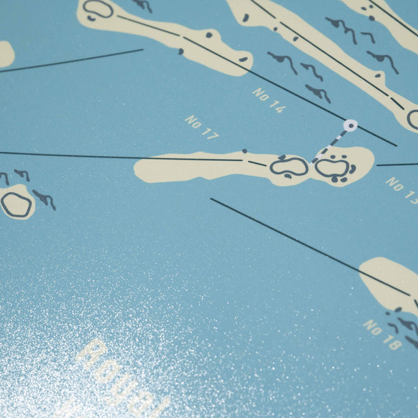 Royal Portrush Routing Map Poster - Fried Egg Golf
