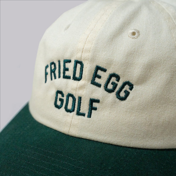 Fried Egg Golf & American Needle Two Tone Dad Hat - Ivory/Dark Green