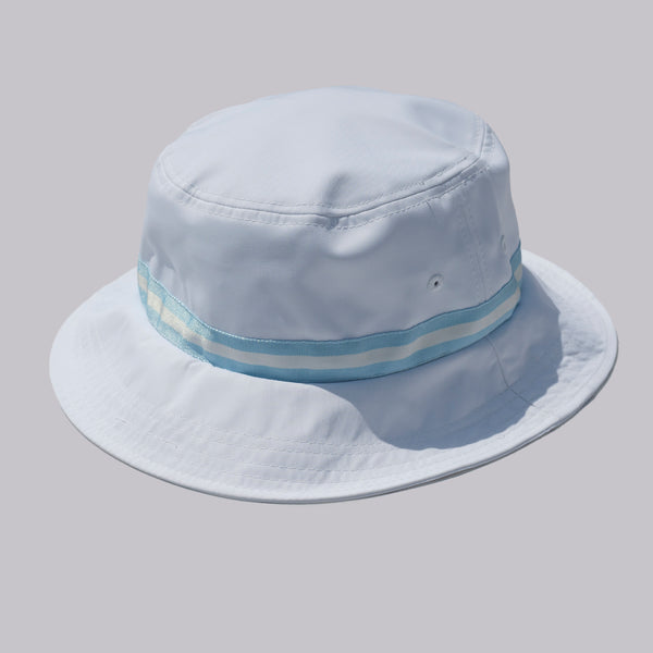 Fried Egg Golf & Imperial Performance Bucket Hat - White/Light Blue