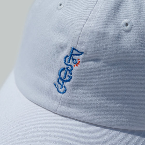 The Shotgun Start & American Needle Dad Hat - White - Fried Egg Golf