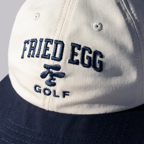 Fried Egg Golf & Sandlot Goods Cotton Twill Hat - Off White/Navy